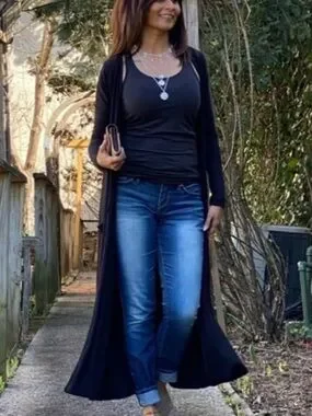 Sweaters | Lulus Basics Graceful Ways Black Long Cardigan Sweater Size ...